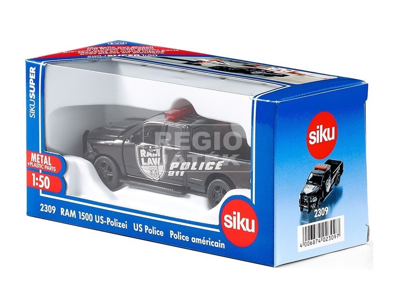 SIKU Dodge Ram rendőrautó 1:50 - 2309 | REGIO JÁTÉK Webáruház