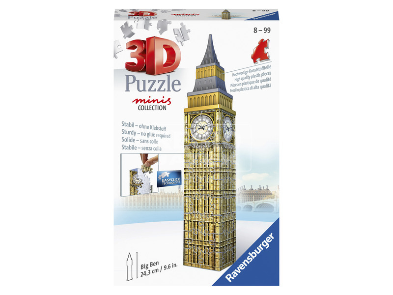 Ravensburger: Puzzle 3D 54 db - Mini Big Ben | REGIO JÁTÉK Webáruház